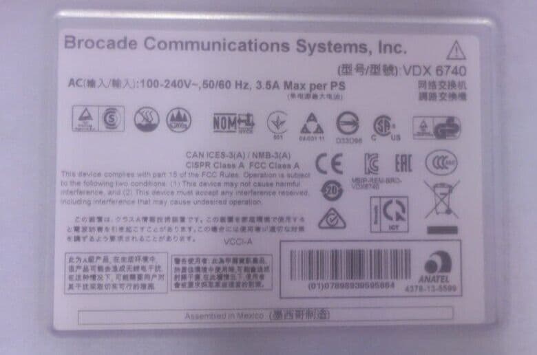 New Brocade VDX 6740 EM-VDX6740-24-F 48x 10GbE SFP 4x 40Gb QSFP Switch