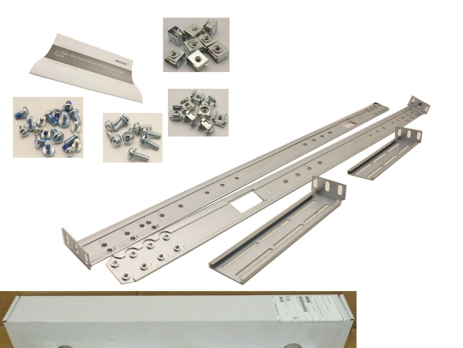 New Brocade XBR-R000291 80-1004822-02 Rack Mount Rail Kit for 6505 6510 VDX