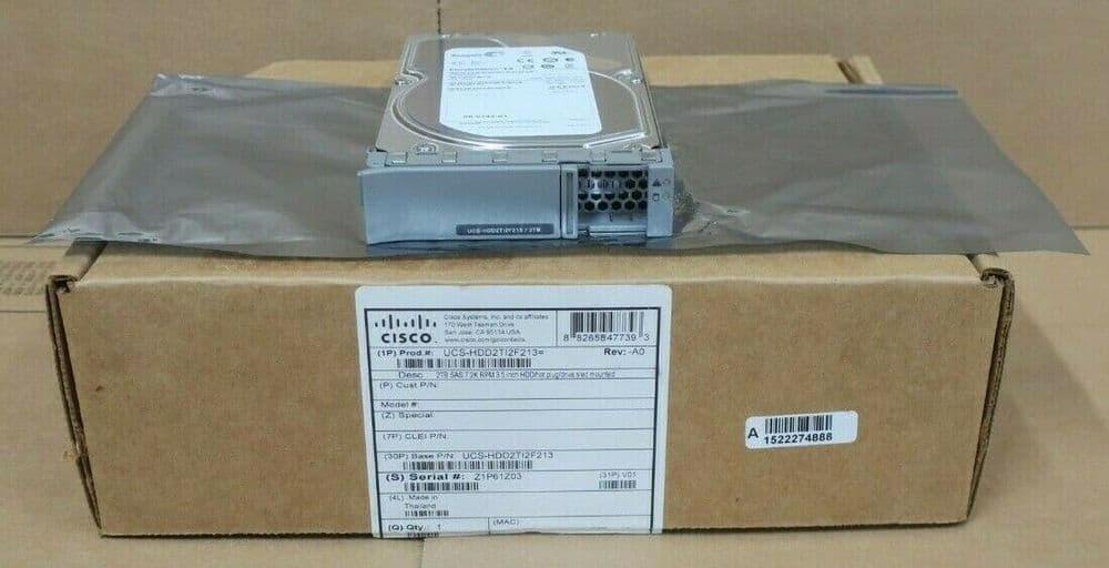 New Cisco 2TB 7 2k 3 5" 6Gb/s SAS Enterprise Hard Drive HDD UCS-HDD2TI2F213