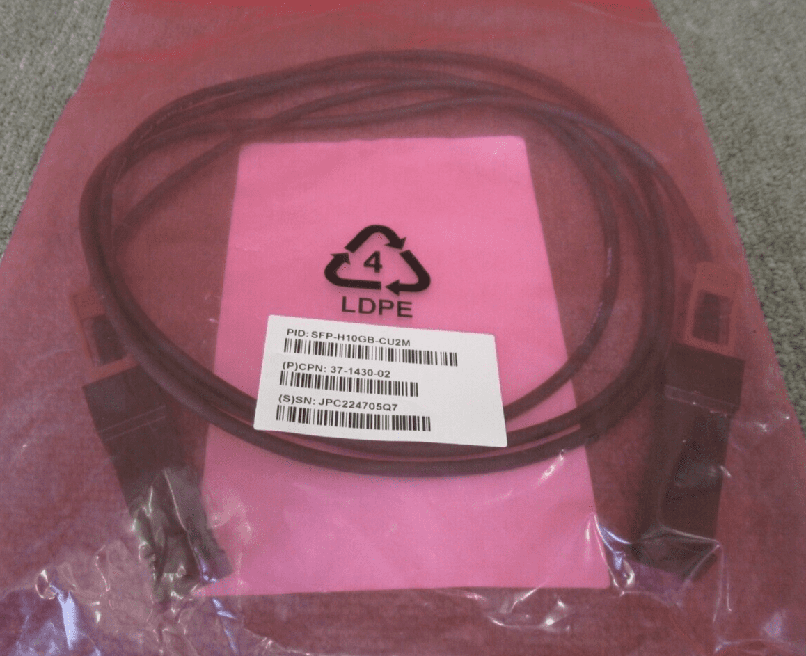 New Cisco 37-1430-02 SFP-H10GB-CU2M 2M SFP Passive Direct Attach Copper ...