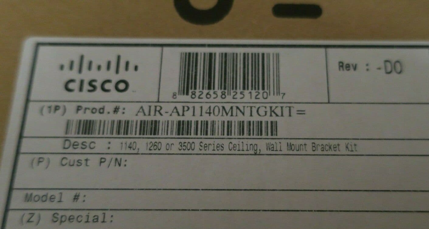 NEW Cisco AIR-AP1140MNTGKIT Ceiling Wall Mount Bracket Kit AP 1140 1260 ...