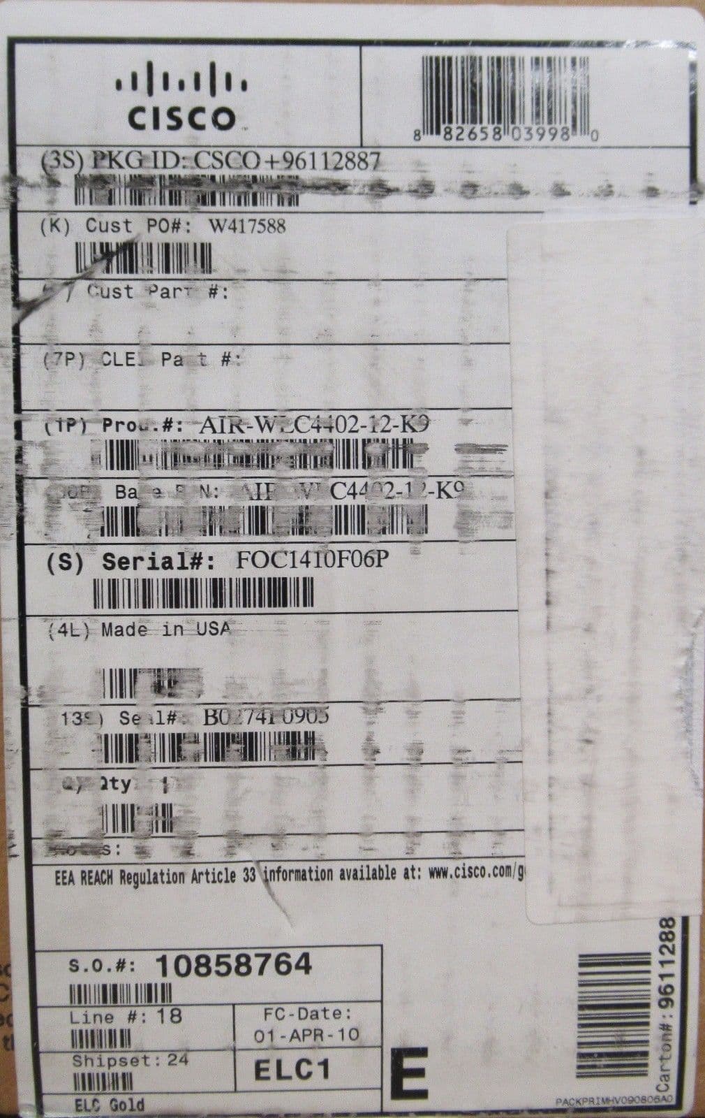 NEW Cisco AIR-WLC4402-12-K9 4400 Series Wireless Controller 2x 1000Base-X