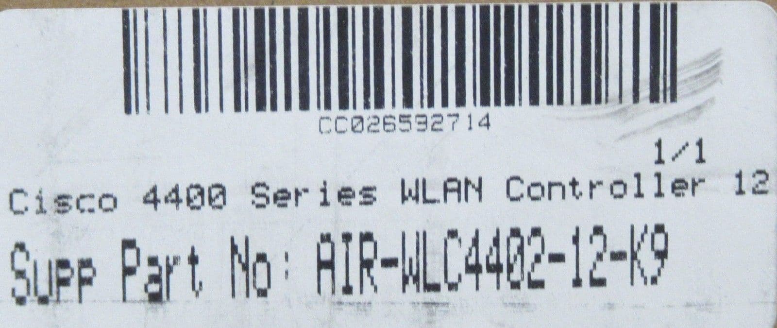 NEW Cisco AIR-WLC4402-12-K9 4400 Series Wireless Controller 2x 1000Base-X