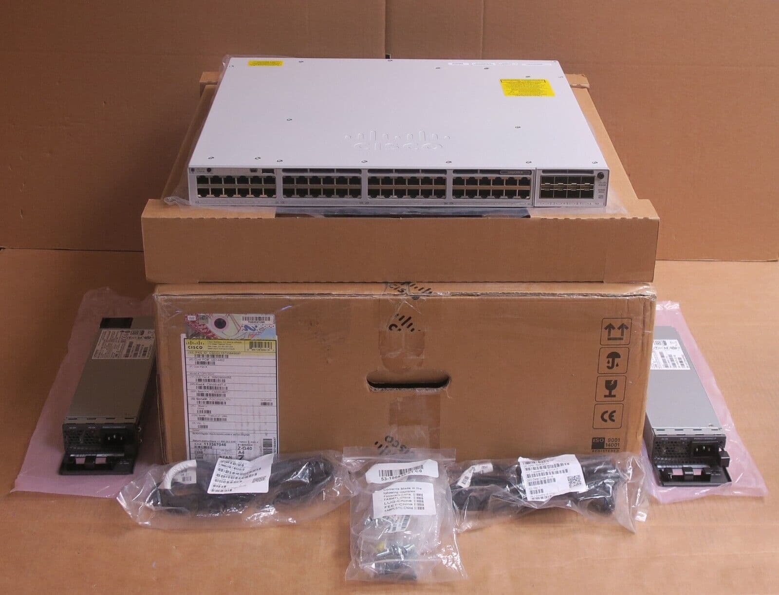 New Cisco Catalyst C9300-48T-E 48x 1GbE RJ45 Switch C9300-NM-8X Module ...