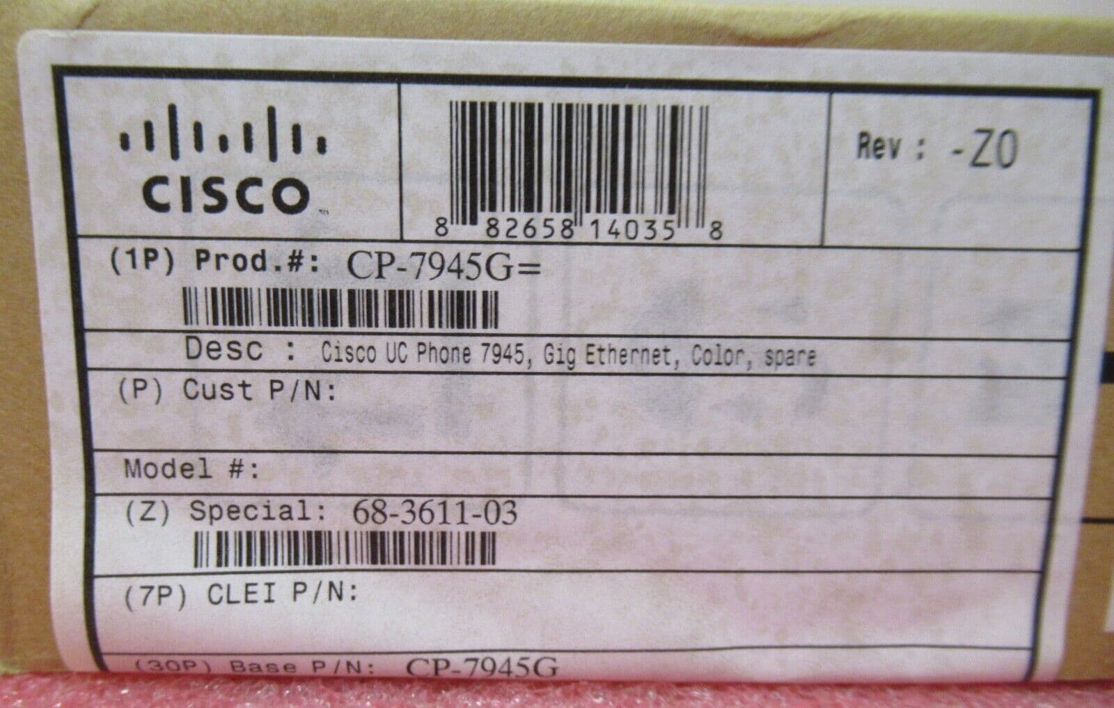 New Cisco CP-7945G 68-3611-03 Unified VoIP IP Business Desktop Display ...