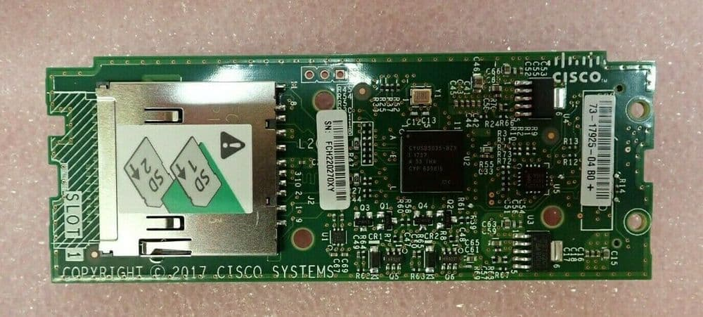 New Cisco Dual SD Card Reader 73-17925-04 2x 32GB SD Card 16-4389-02 ...