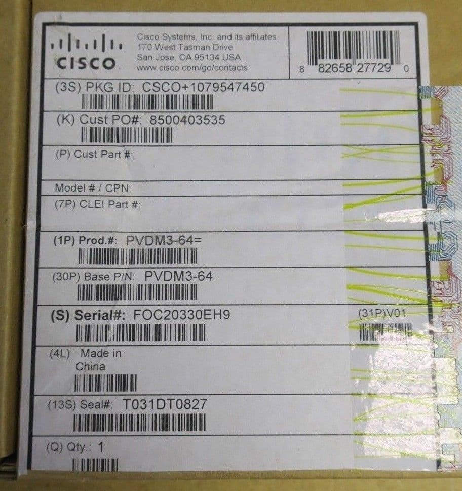 New Cisco PVDM3-64 64-Channel High-Density Voice Digital Signal ...