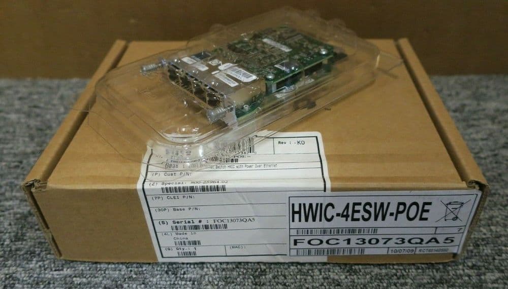 NEW Cisco Systems HWIC-4ESW-POE 4 Port EtherSwitch HWIC WAN interface ...