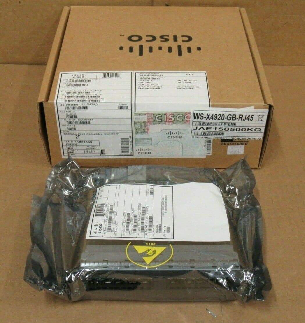 New Cisco WS-X4920-GB-RJ45 20 Port Half Card Expansion Module For ...