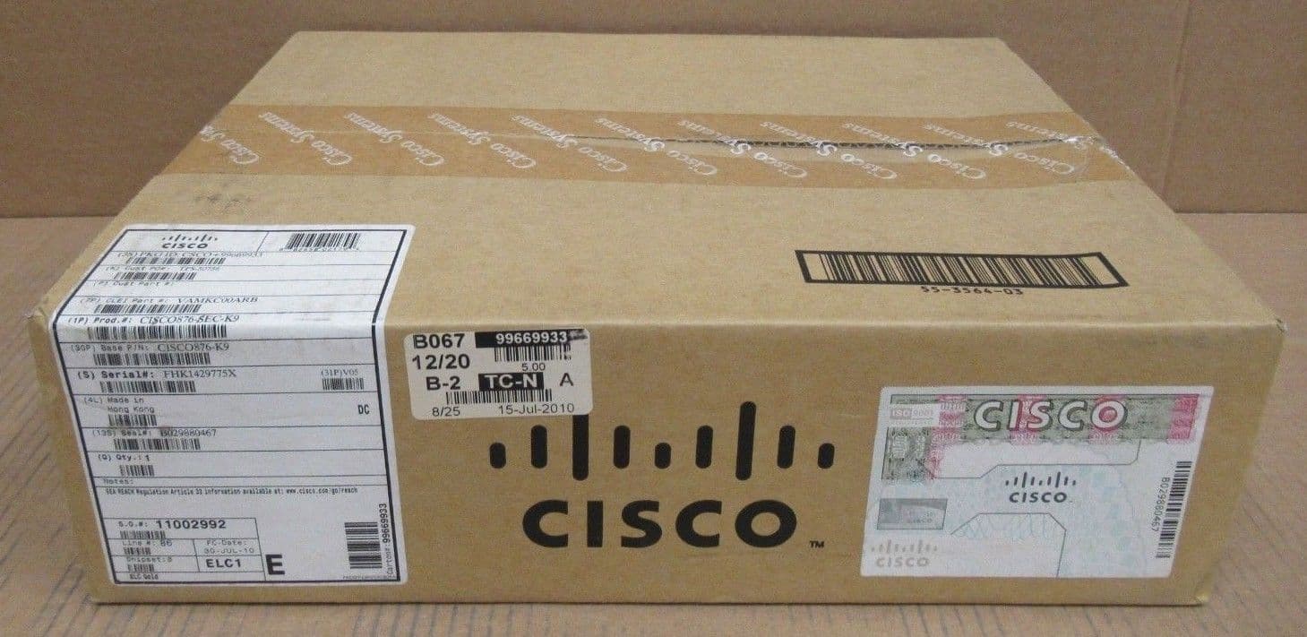 NEW CISCO876-SEC-K9 Cisco 876 1U 4-Port Modular Integrated Services ...