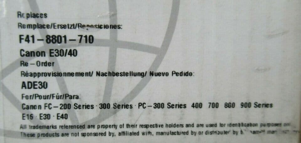 New Compatible F41-8801-710 Canon E16 E30 E40 Black Laser Toner Cartridge