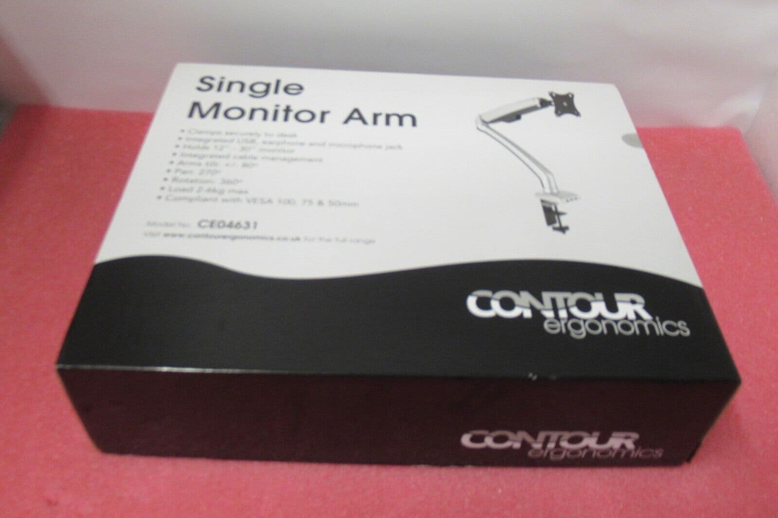 New Contour Ergonomics CE04631 Single Monitor Arm Black/Silver