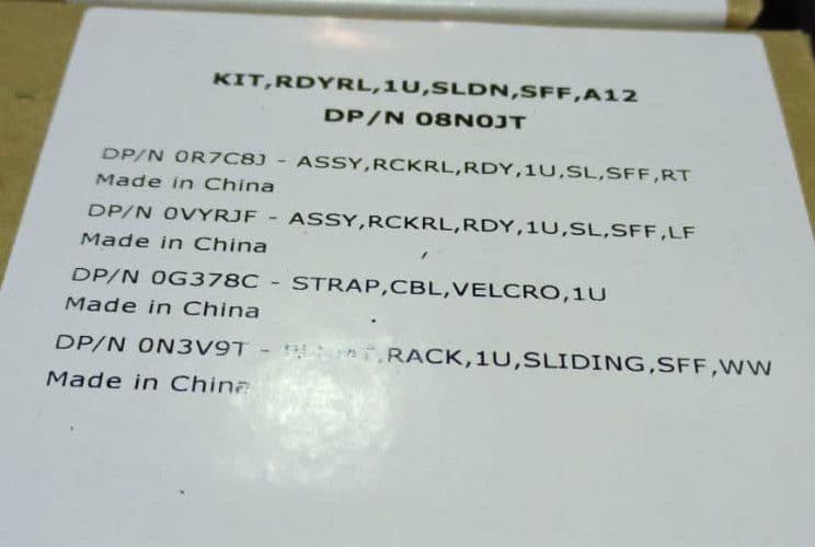 New Dell 08N0JT 8N0JT PowerEdge R340 / R350 1U Sliding Ready Rack Rail ...