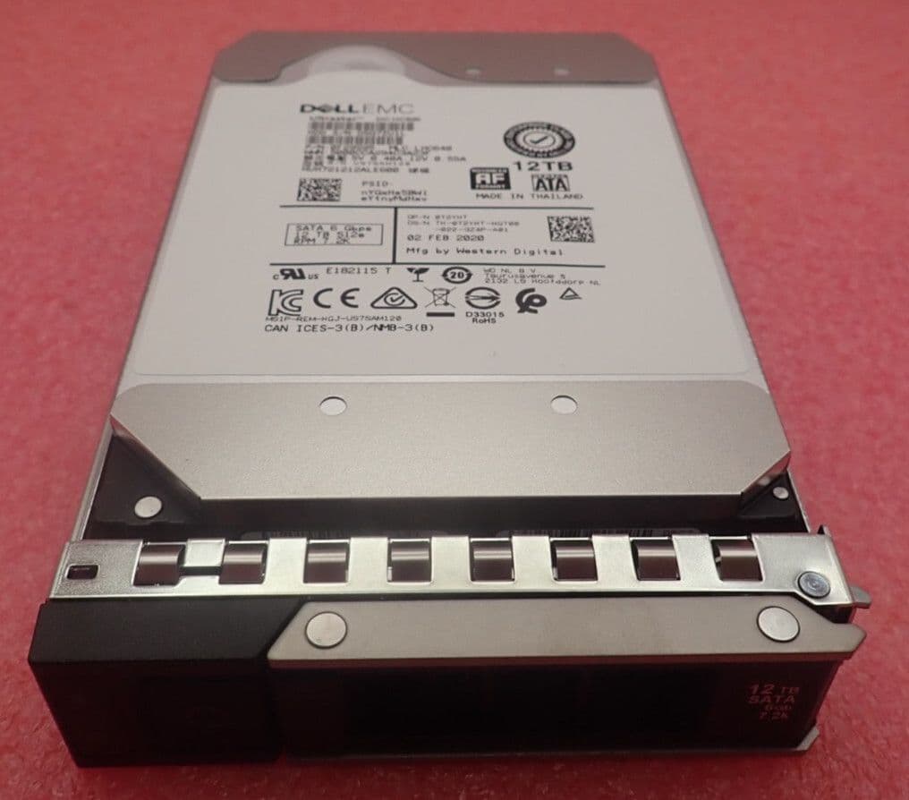 NEW Dell 12TB 7 2K SATA 6G 3 5" 512e HDD HUH721212ALE600 T2YHT 14-16th ...