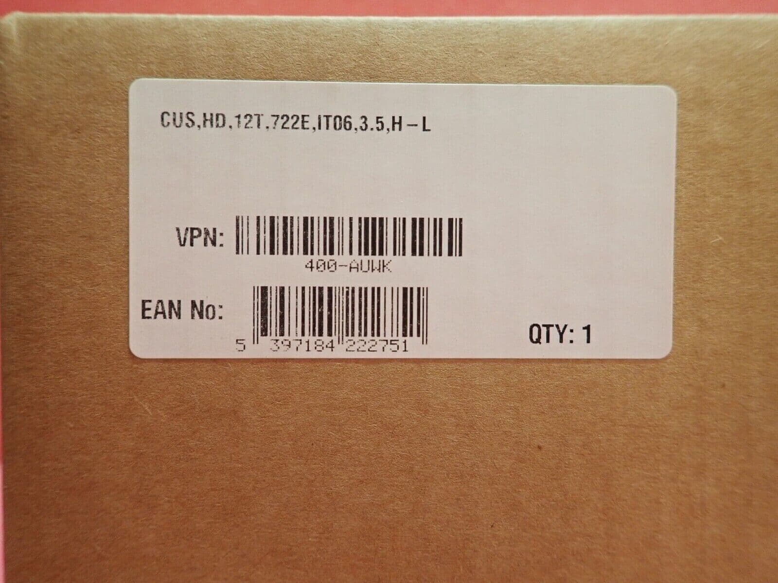 NEW Dell 12TB 7 2K SATA 6G 3 5" Hot-Plug HDD KVW2X 400-AUWK 14/15th Gen Caddy