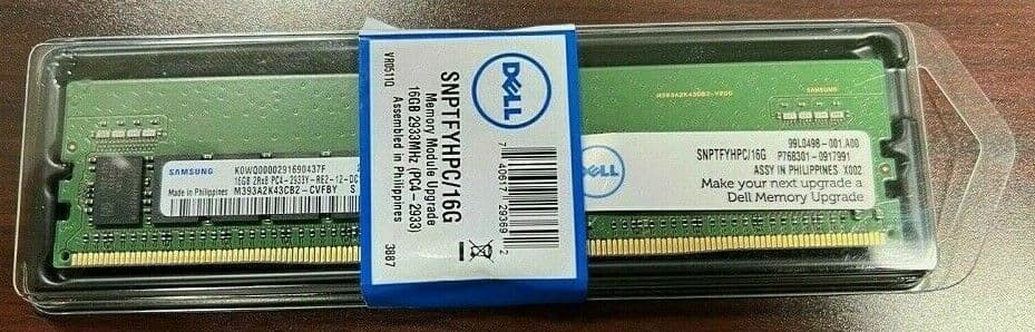 New Dell 16GB 2RX8 DDR4-2933 PC4-23400 ECC Server Memory SNPTFYHPC/16G ...