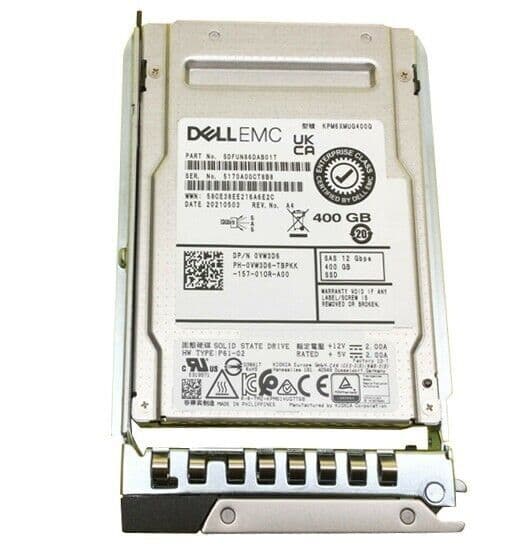 NEW Dell 400GB SAS 12G WI TLC 2 5" SSD VW3D6 KPM6XMUG400G 14/15th ...