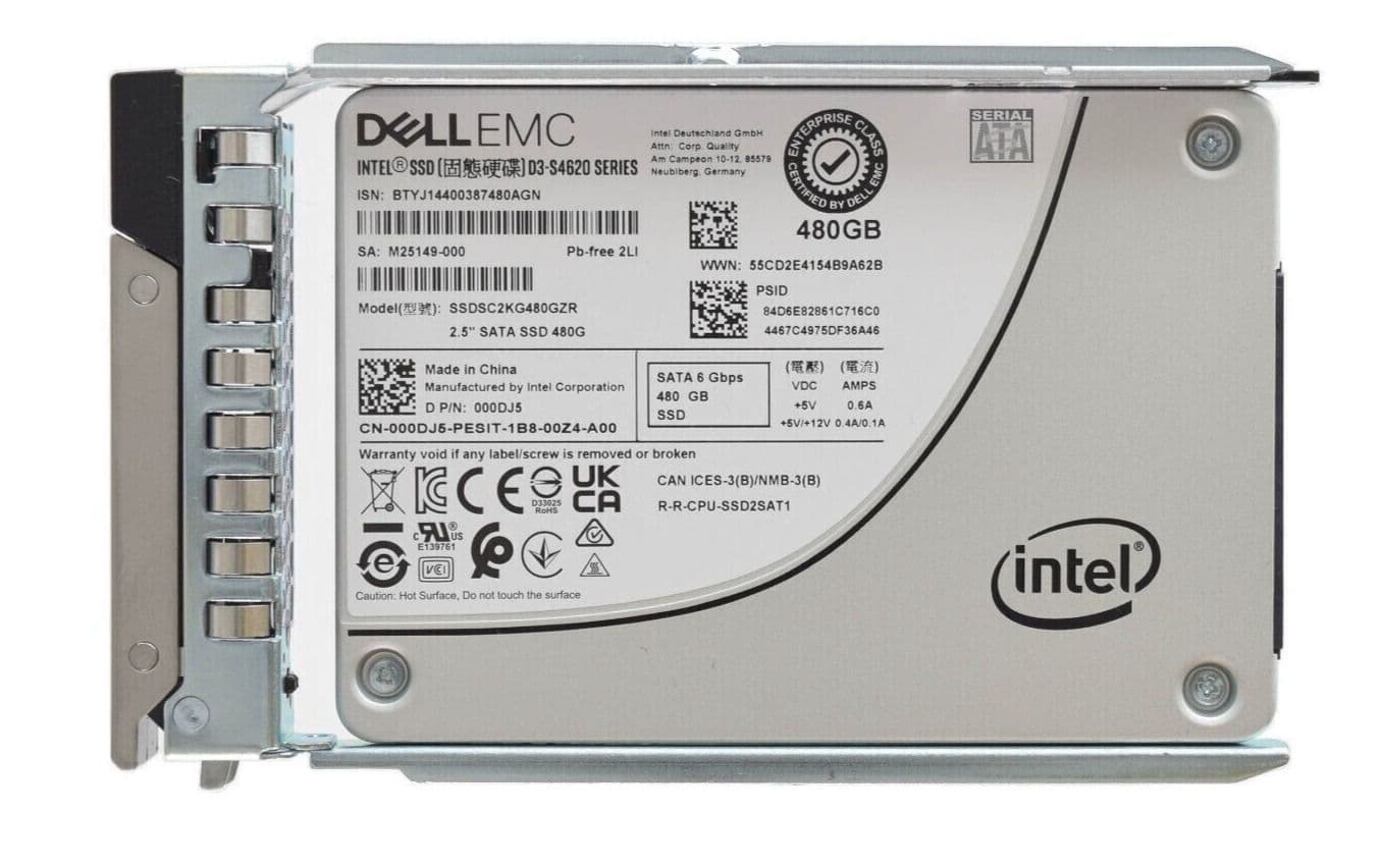 New Dell 480GB SATA 6G TLC MU 2 5" Solid State Drive SSD 00DJ5 ...