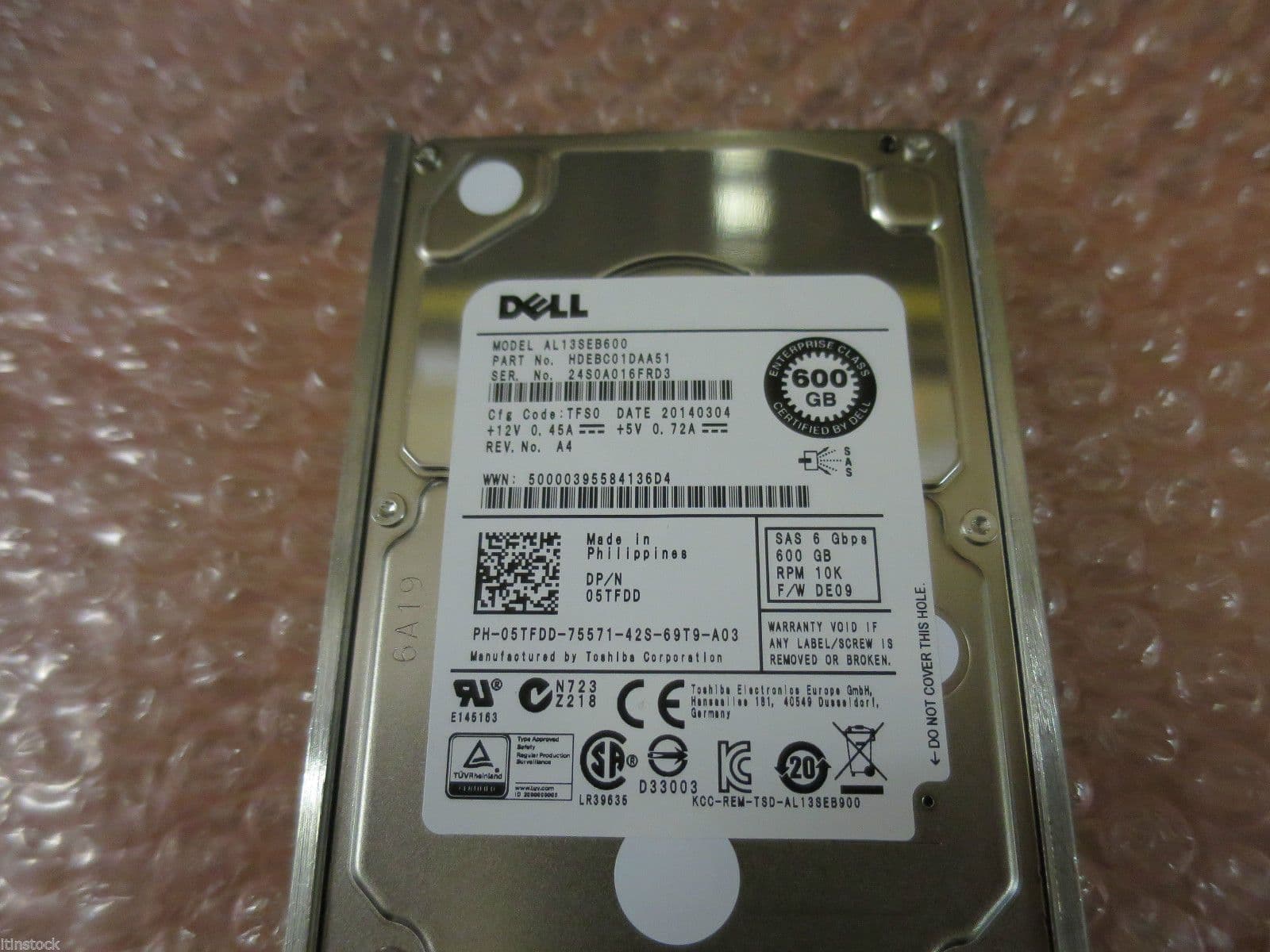 NEW Dell 600Gb SAS 10k 6GBps 2 5& x22; hard disk drive HDD PowerEdge ...