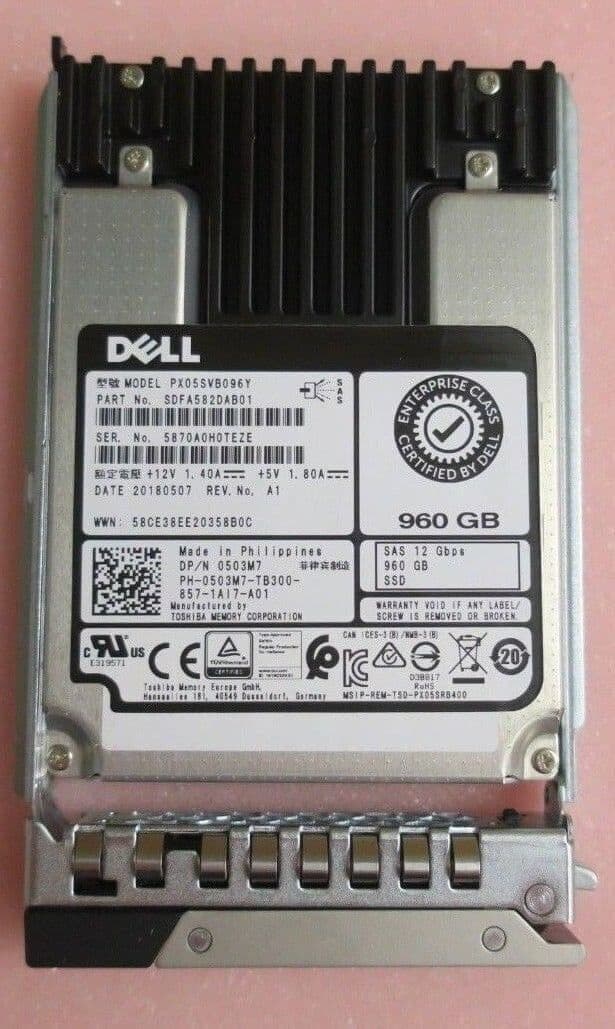NEW Dell 960GB SAS 12G 2 5" MU MLC SSD 503M7 PX05SVB096Y in 14th/15th ...