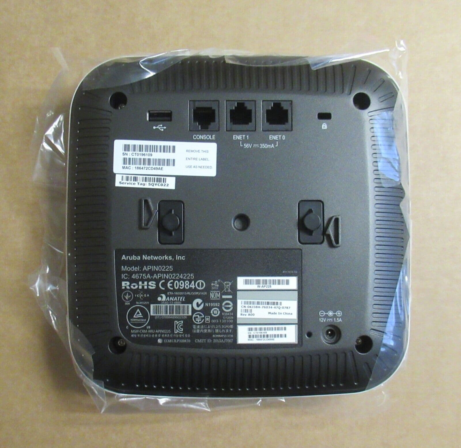NEW Dell Aruba Networks W-AP225 Wireless Instant Access Point KJ38H ...