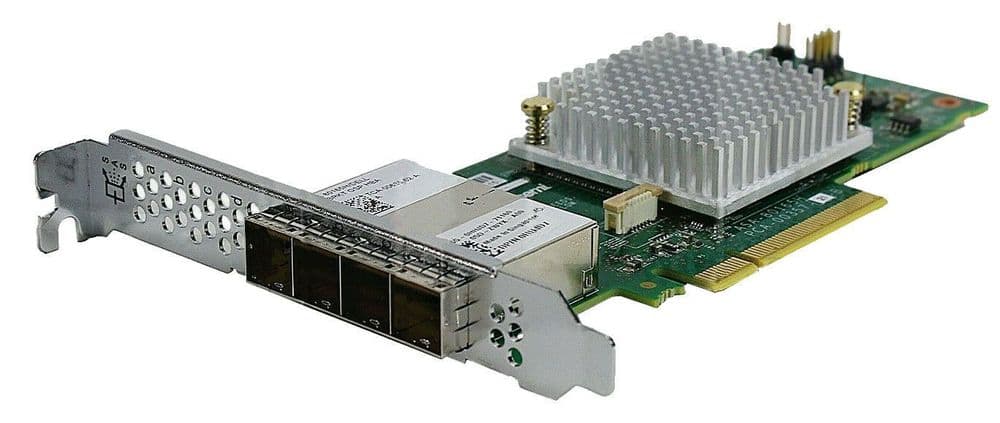 New Dell ASA-80165H Quad-Port SAS 12G Host Bus Adapter HBA Controller ...