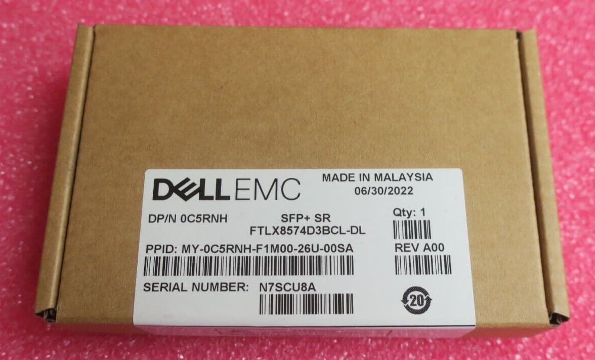 NEW Dell C5RNH 10GBASE-SR 850nm MMF LC SFP Transceiver Module ...