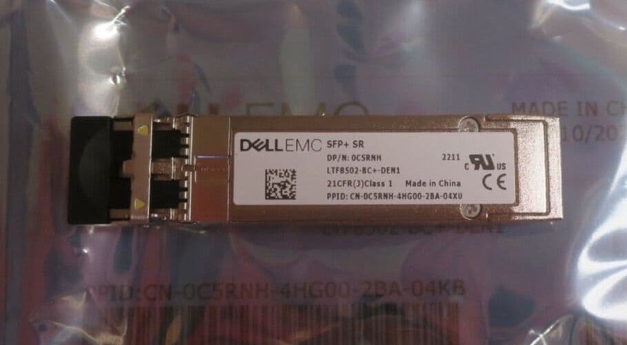 NEW Dell C5RNH 10GBASE-SR 850nm MMF LC SFP Transceiver Module LTF8502 ...