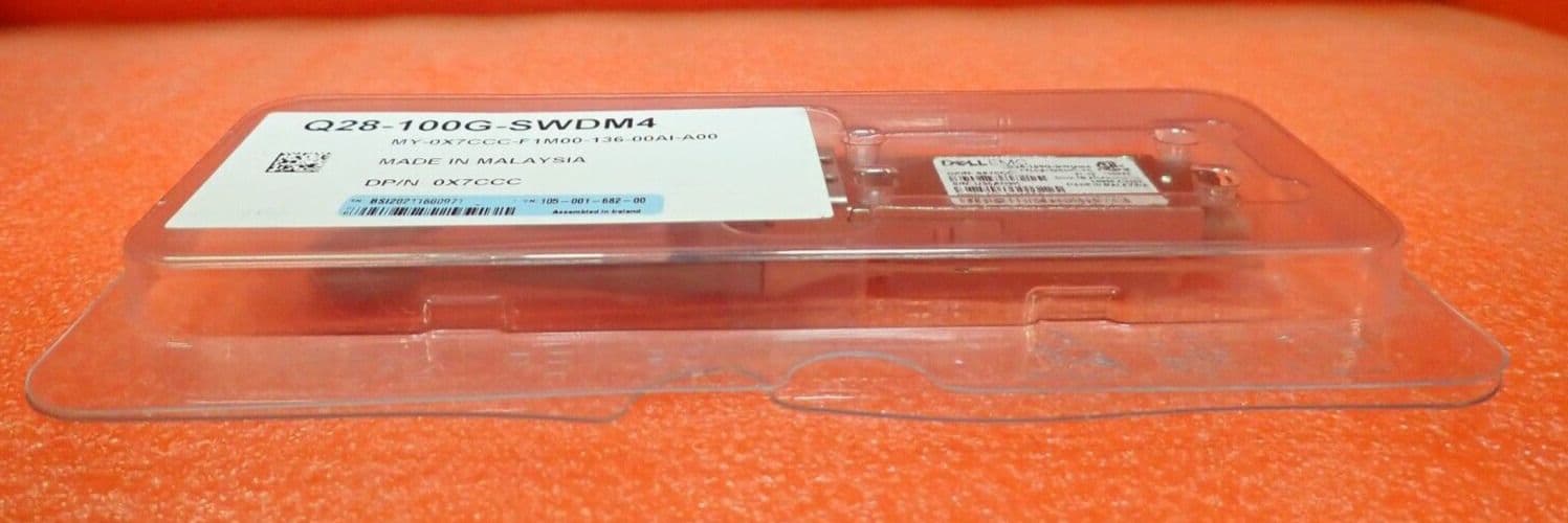 NEW Dell EMC Q28-100G-SWDM4 OM3/OM4 MMF 100GbE QSFP28 Transceiver ...