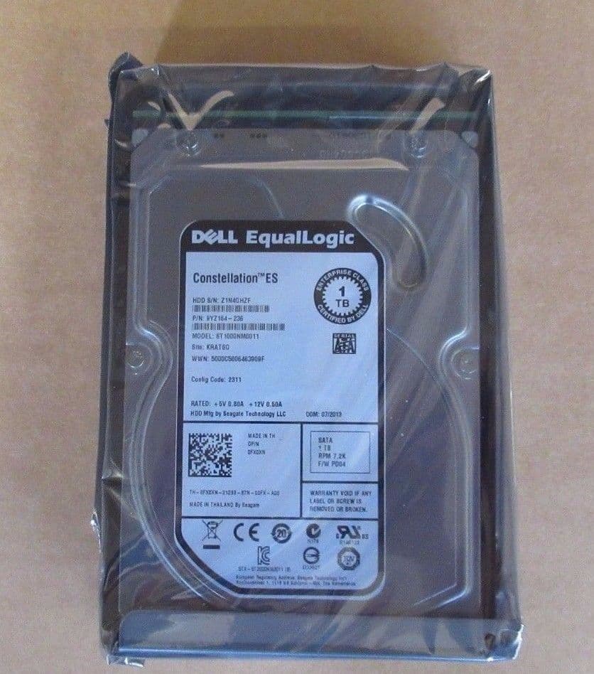 NEW Dell EqualLogic 2TB 7 2K SATA Hard Drive 1CJWD with choice of caddy ...