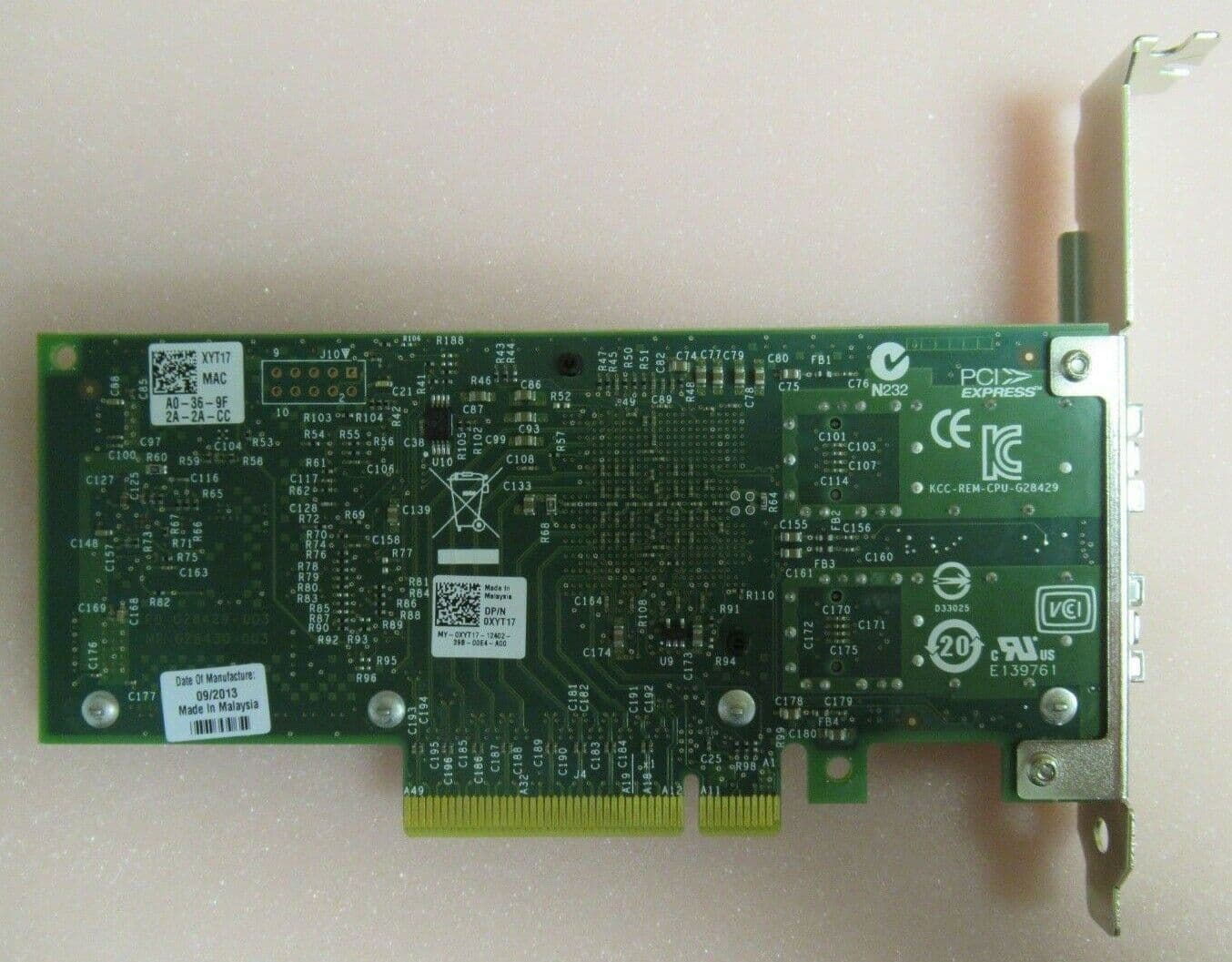 New Dell Intel X520-DA2 SFP Dual Port PCI-E 10Gb Server Network Adapter ...