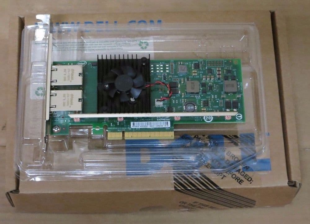 NEW Dell Intel X540-T2 Dual 10GB RJ45 Ethernet PCI-E K7H46 Full Height ...