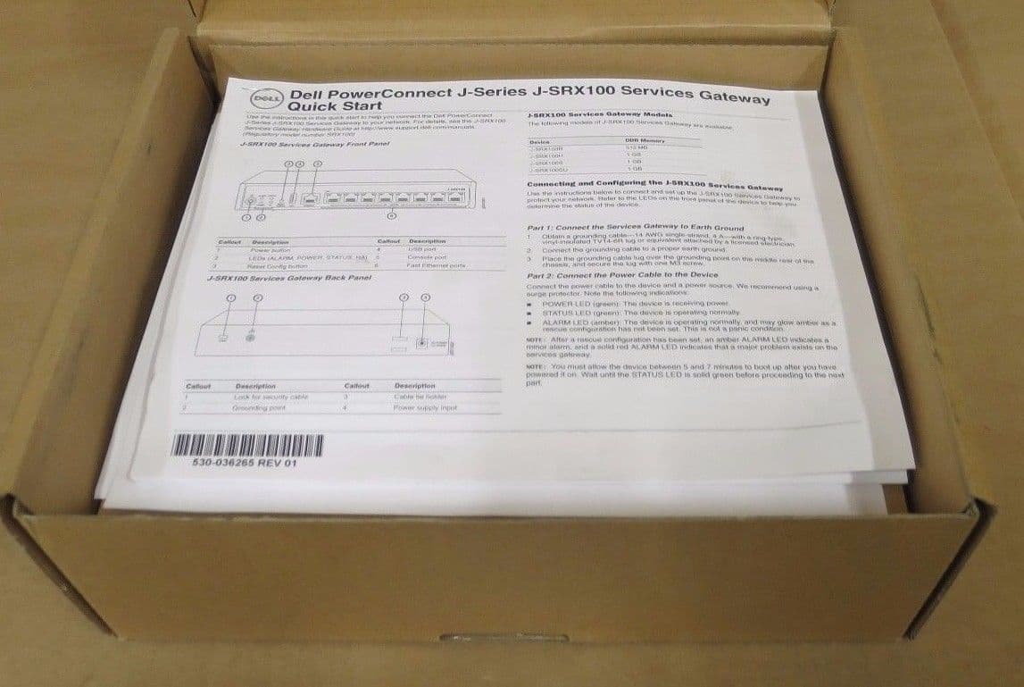 New Dell Juniper PowerConnect J-SRX100 Secure Service Gateway VPN ...