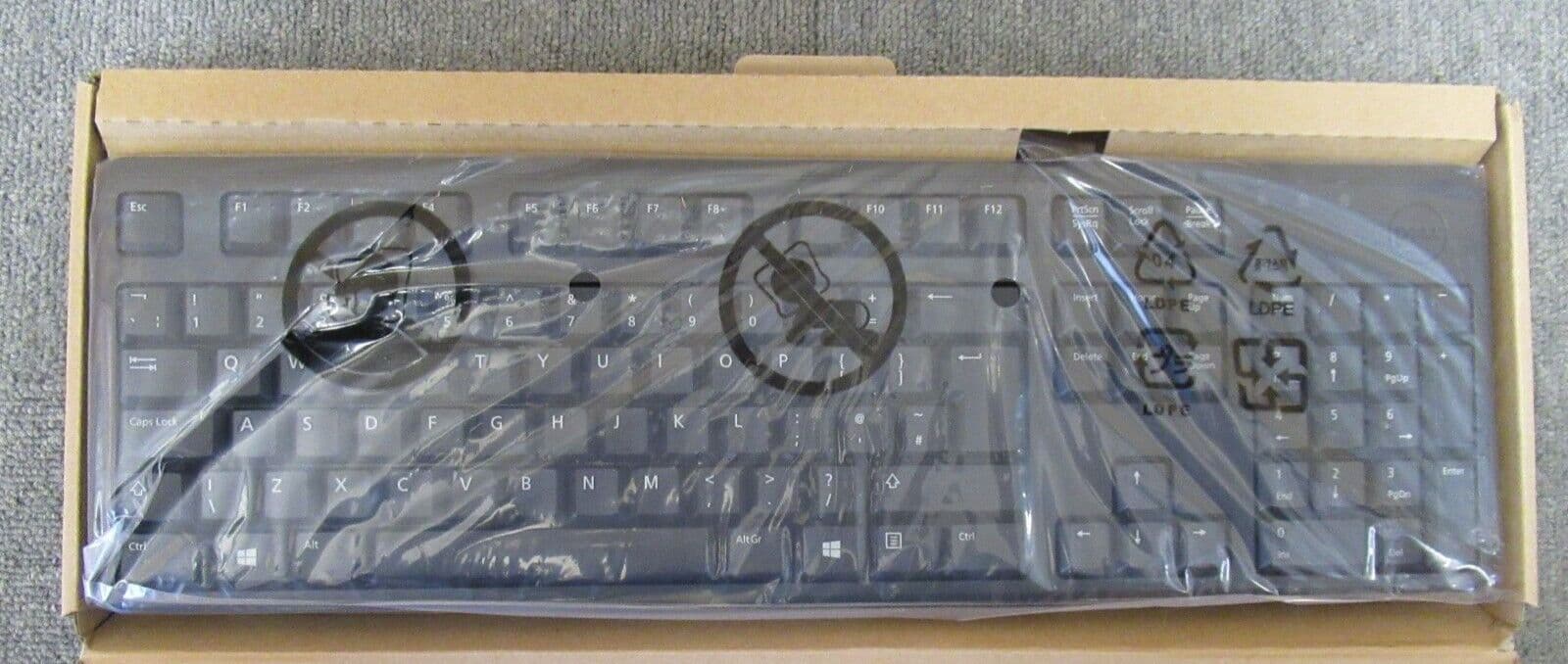 New Dell KB212-B C643N USB Wired Slim Black 104-key UK QWERTY Standard ...