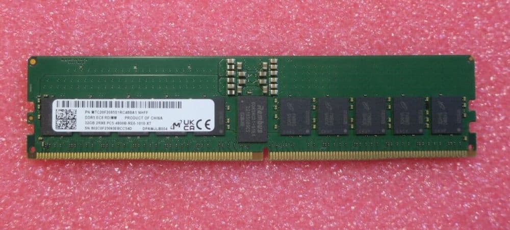 NEW Dell Micron 32GB 2Rx8 DDR5 PC5-4800 ECC REG 288Pin RDIMM Server ...