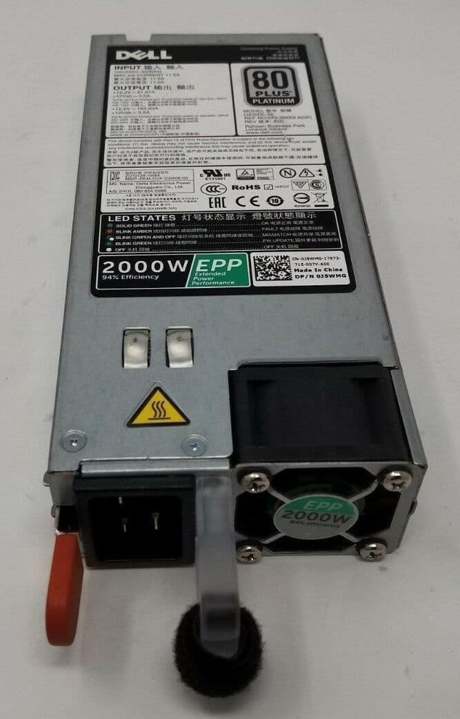 New Dell PowerEdge C4130 FX2 R740XD 2000W Power Supply PSU 80 Platinum ...