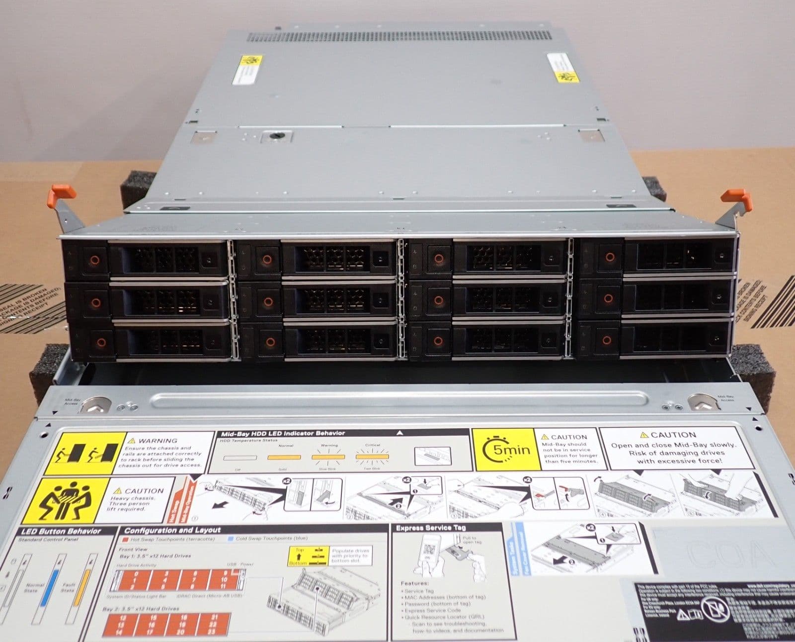 NEW Dell PowerEdge R760XD2 16C Gold 5416S 16GB RAM 12x 12TB HDD 24-Bay ...