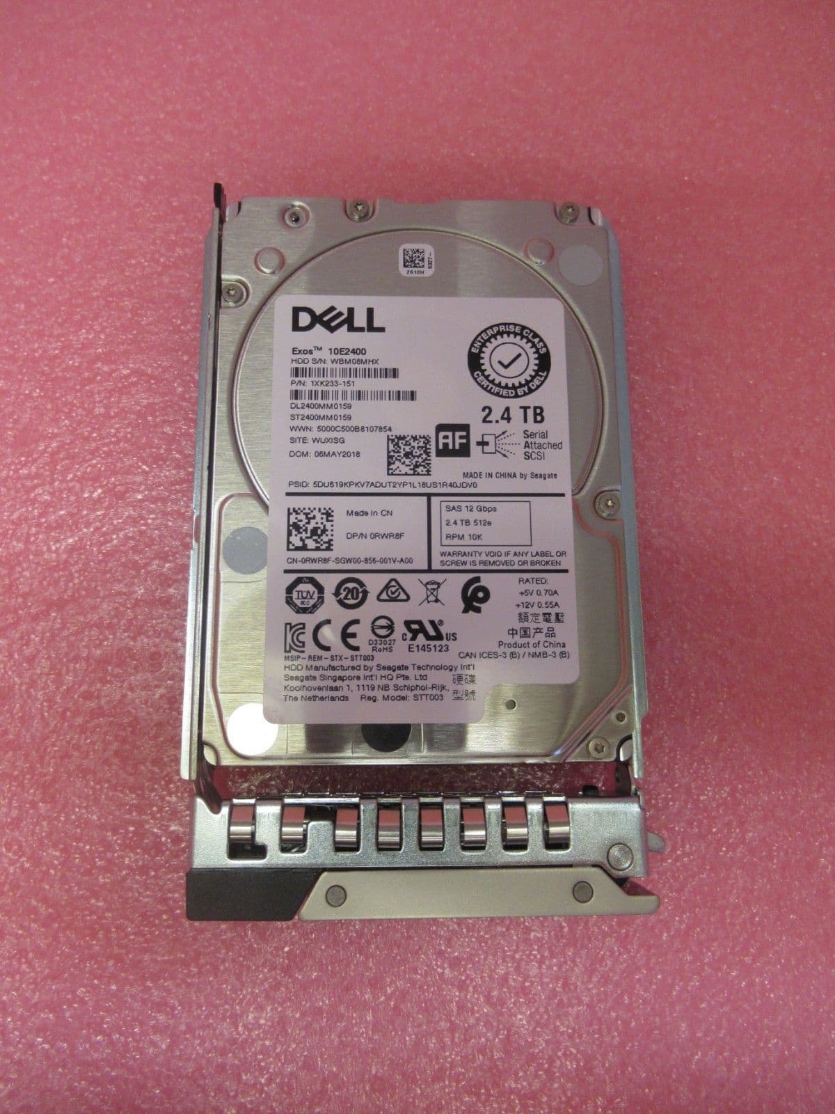 NEW DELL SEAGATE 2 5" 2 4TB 10K 12GBPS SAS HDD PowerEdge RWR8F ST2400MM0159