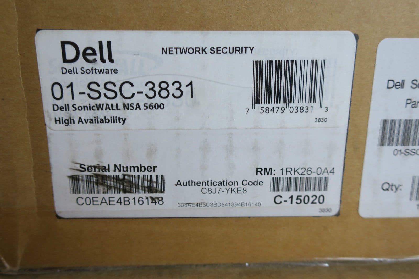NEW Dell SonicWALL NSA 5600 01-SSC-3831 - High Availability Security ...