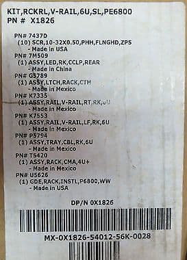 New Dell Versa Rail Kit For Poweredge 6800 DP/N X1826 0X1826