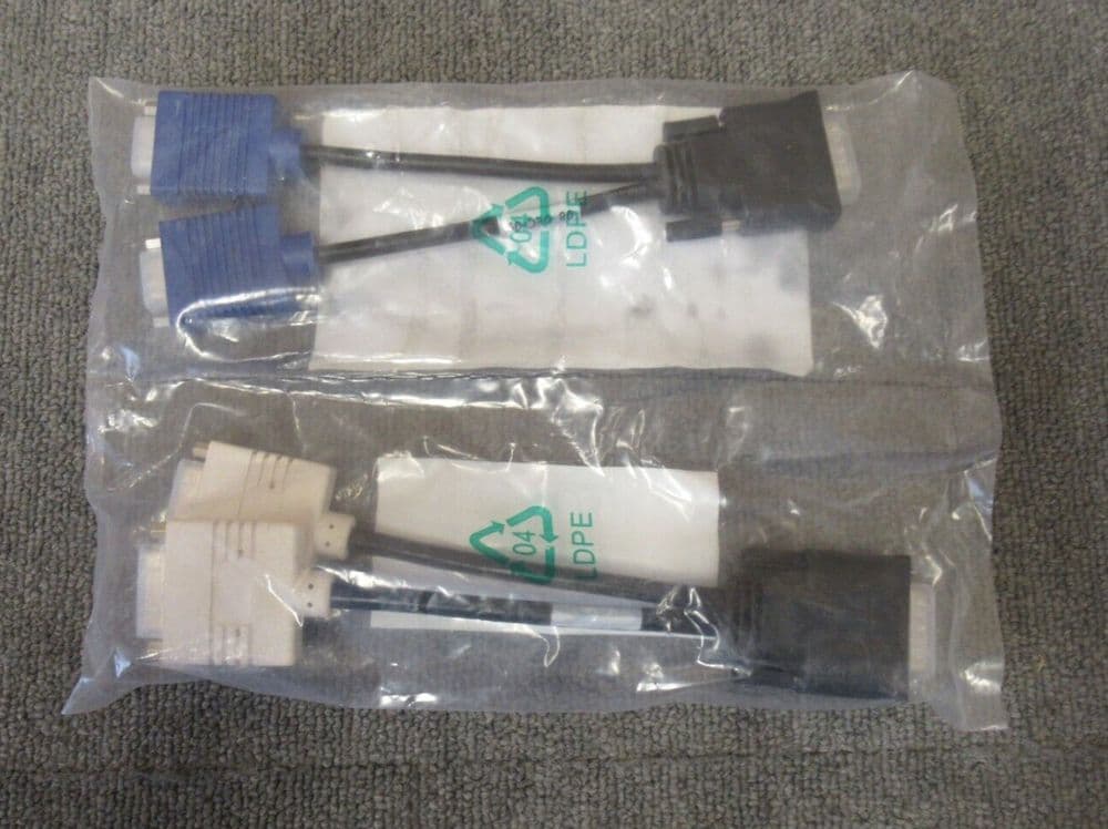 New Dell WT626 0WT626 DMS 59-Pin Male To Dual DVI Female And VGA 15-Pin ...