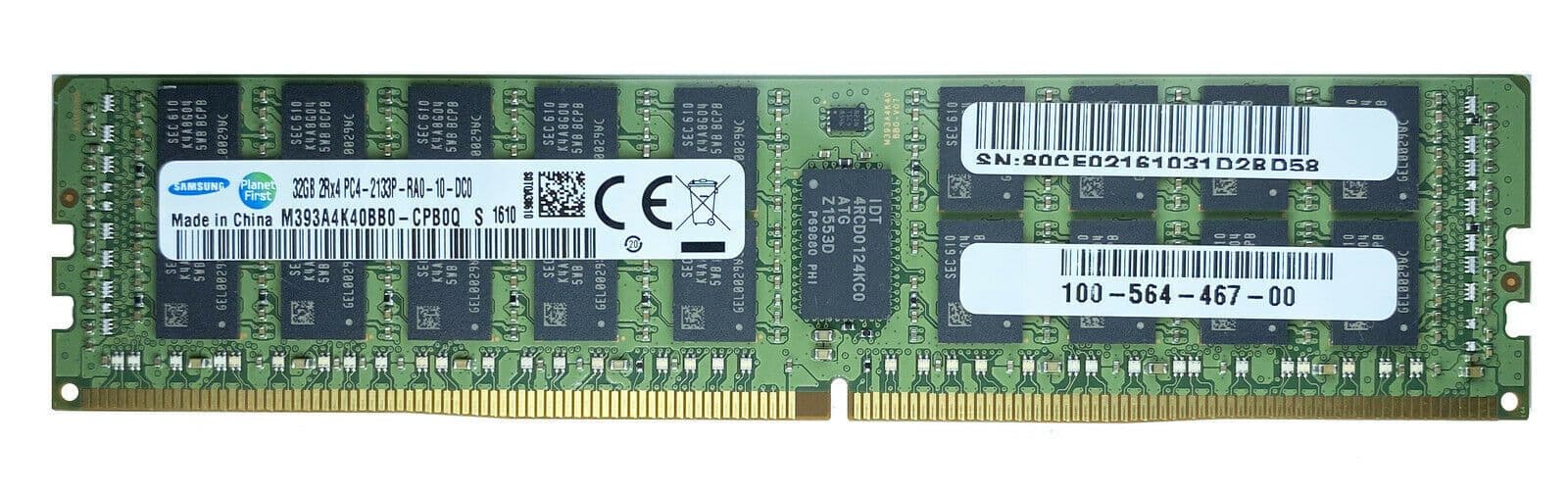 NEW EMC 32GB 2Rx4 PC4-17000 DDR4-2133P ECC Server Memory Ram 100-564-467-00