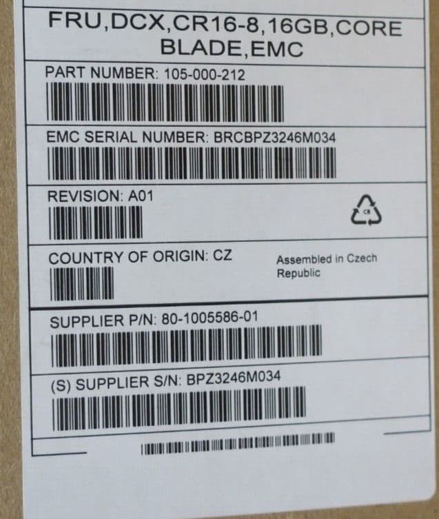 NEW EMC Brocade CR16-8 DCX Core Switch Blade 16x 16Gb FC SFP Port 105 ...