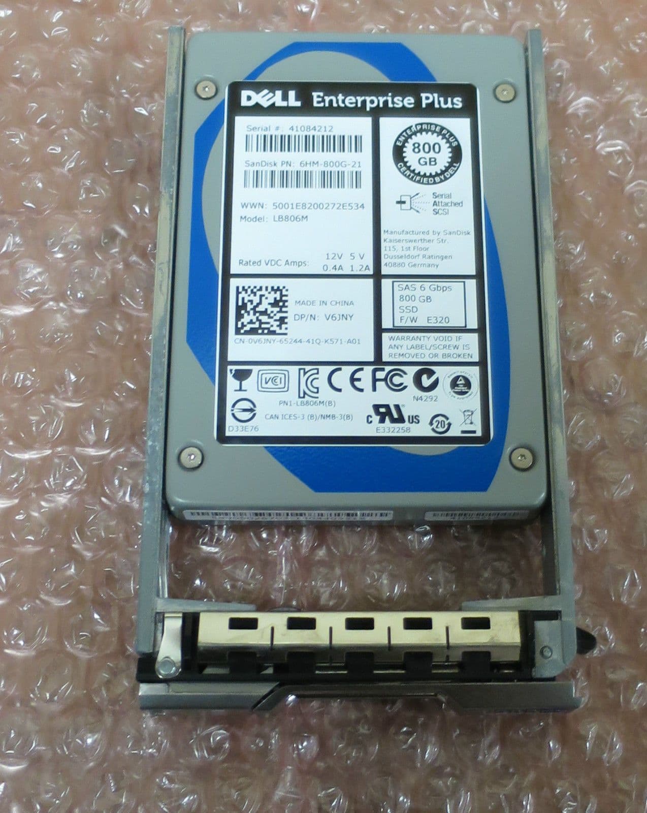 NEW EqualLogic 800GB SSD SAS LB806M 2 5" Enterprise Solid State Drive ...