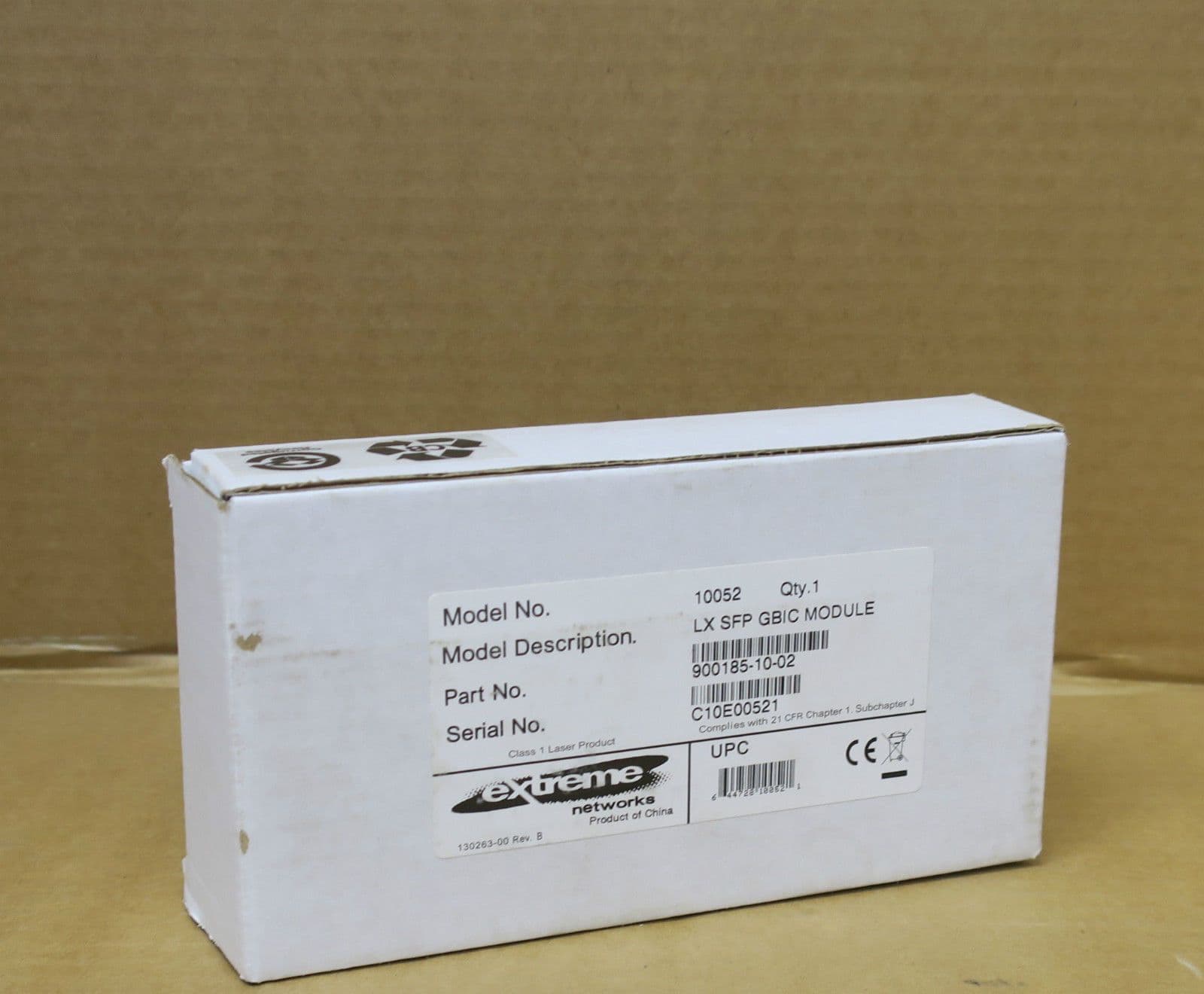 NEW Extreme Networks 10052 - LX SFP GBIC Module 900185-10-02