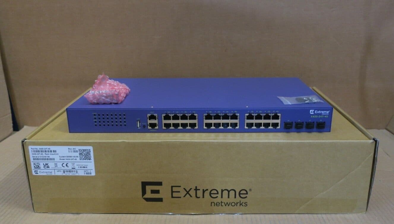 New Extreme Networks X435-24T-4S 24-Port Managed Gigabit Swirch