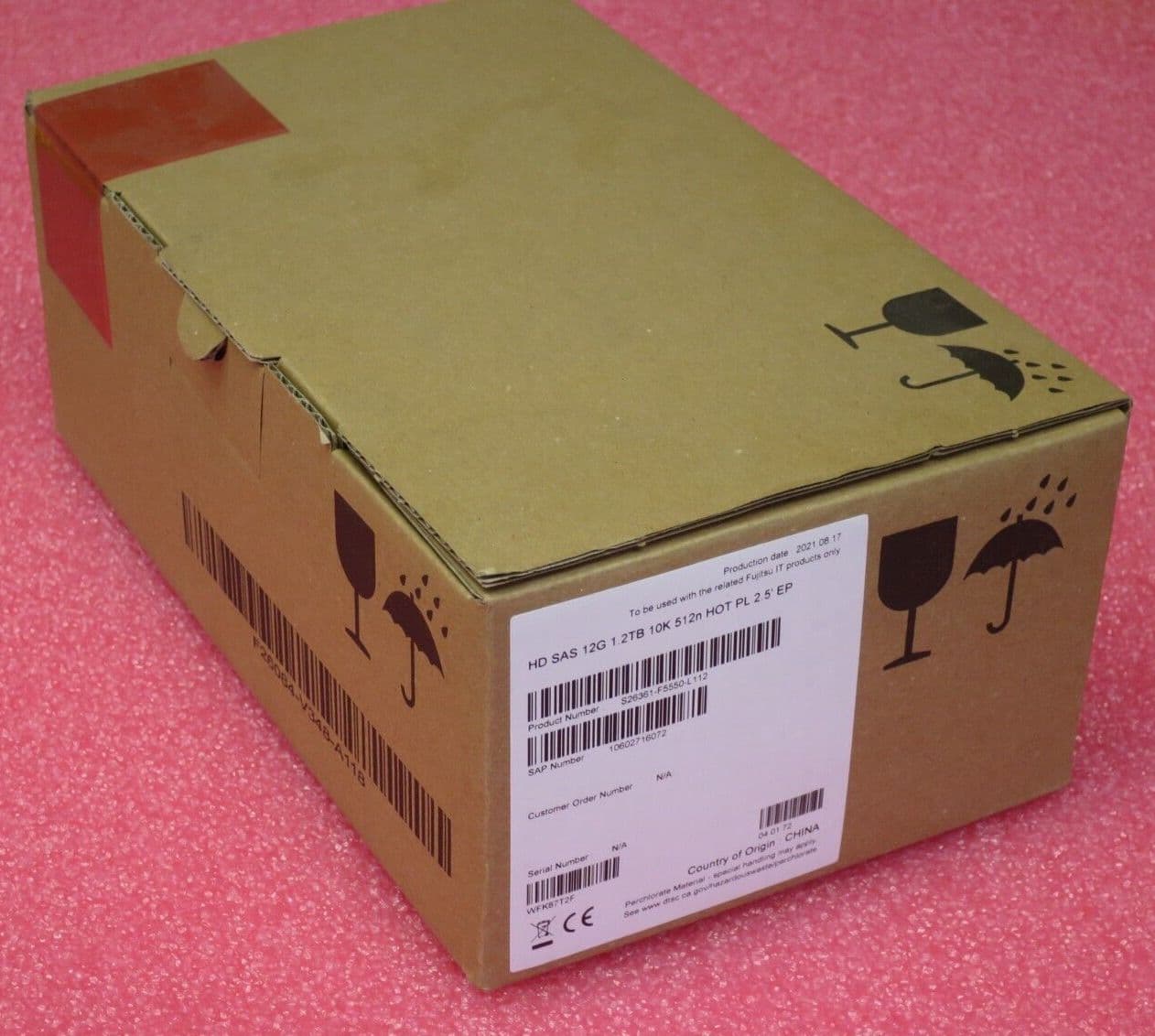 NEW Fujitsu 1 2TB 10K 2 5" HDD 10K SAS 12G 512n Hot-Plug EP S26361 ...