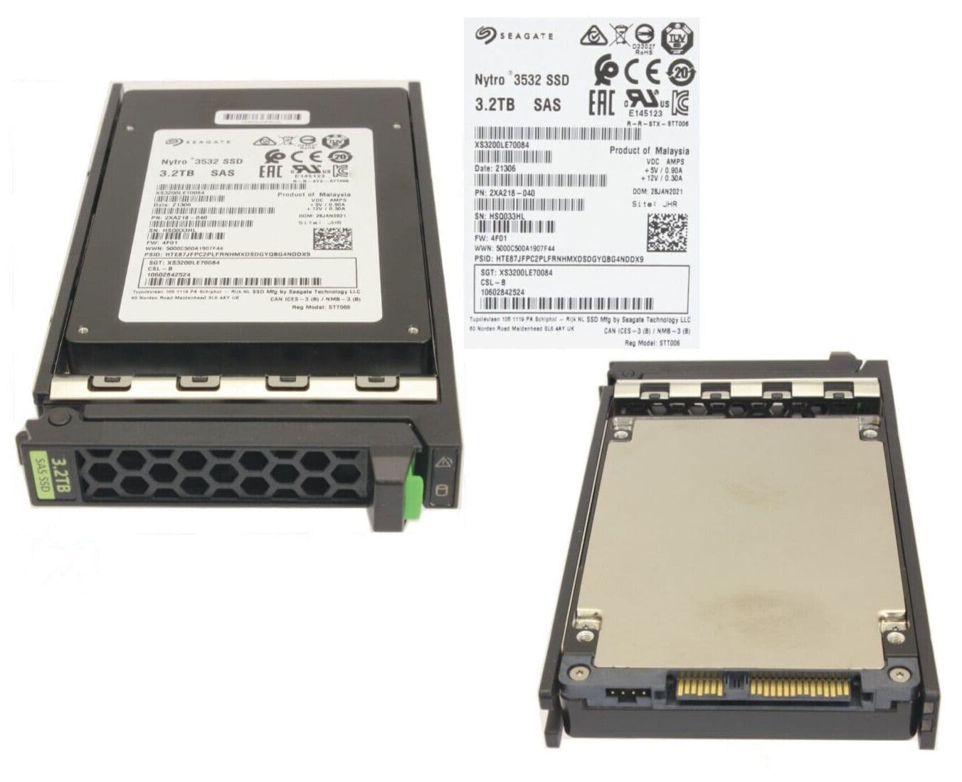 NEW Fujitsu 3 2TB SSD SAS 12G Mixed Use SFF 2 5" Hot-Plug S26361-F5868-L320