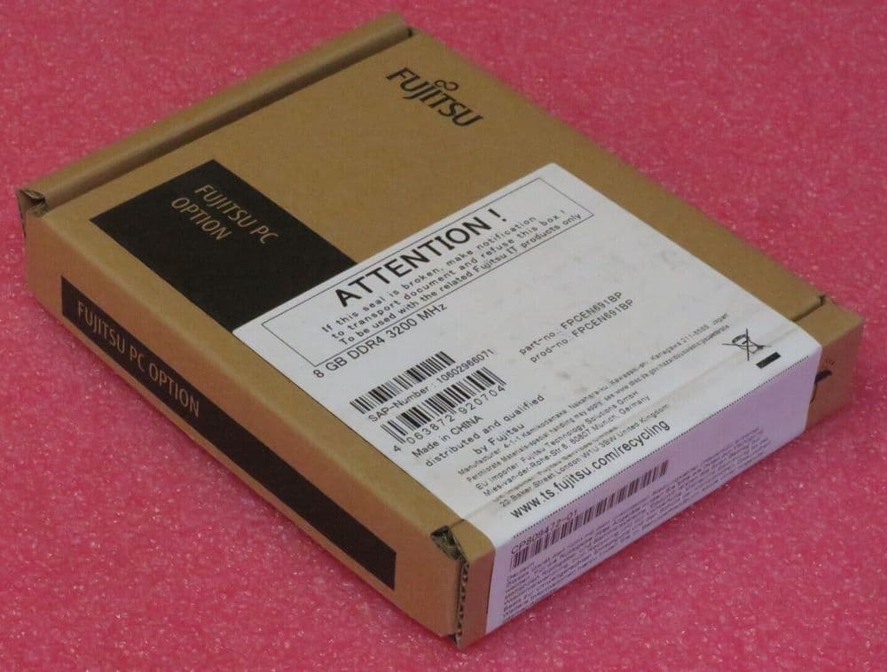 NEW Fujitsu 8GB DDR4 3200MHz PC4-25600 Unbuffered SODIMM FPCEN691BP