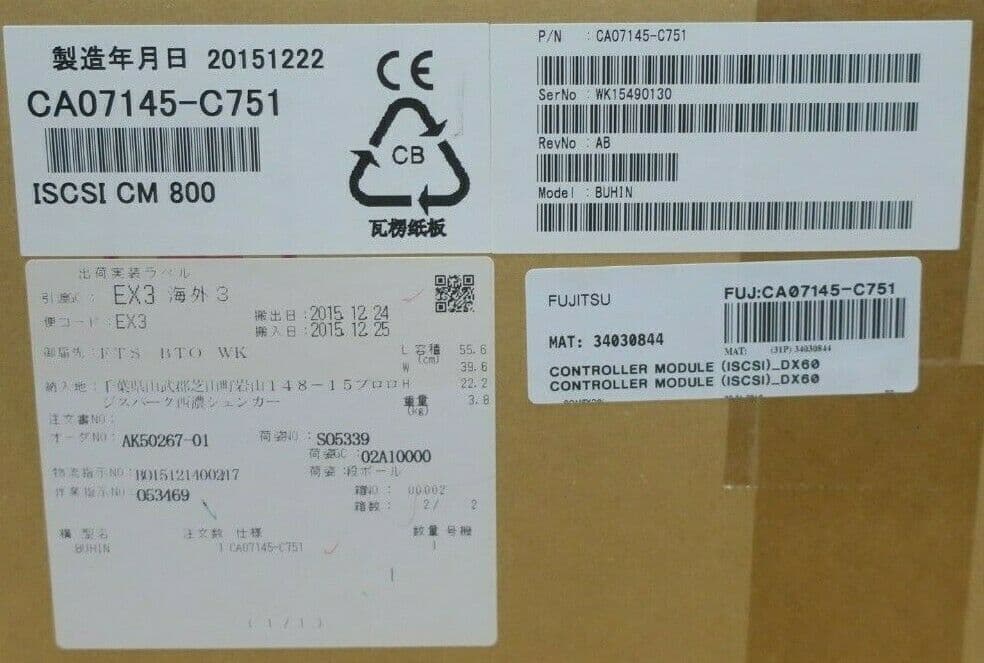 New Fujitsu CA07145-C751 ISCSI Controller Module For Eternus DX60 S1 3 ...